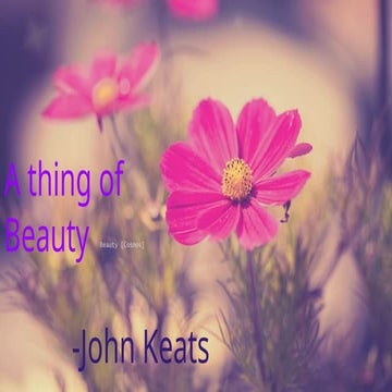 A thing of beauty | PPTX