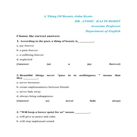 A thing of beauty | PPTX