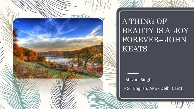 A thing of beauty | PPTX