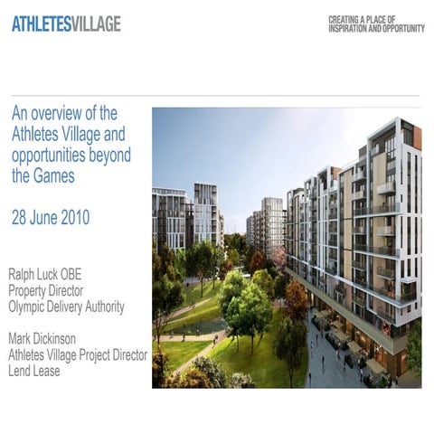 Athletes village & other projects - ODA and Lend Lease | PDF