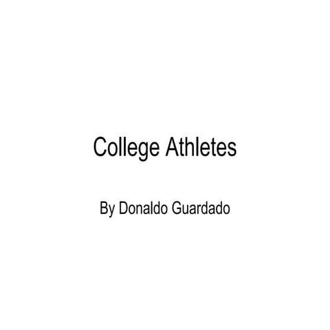 Why college athletes should be paid | PPTX