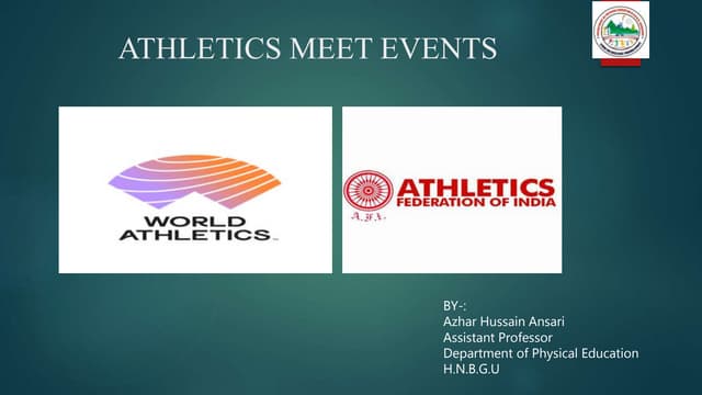 Organising an athletic meet | PPTX