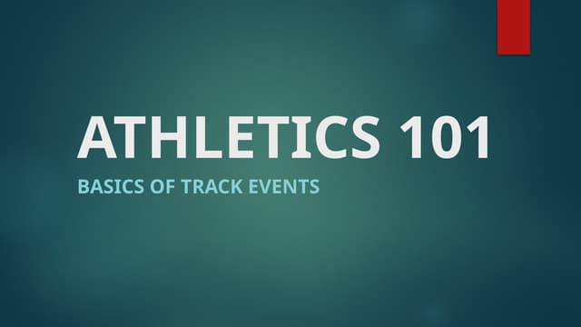 Athletics Rules and Regulations | PPTX