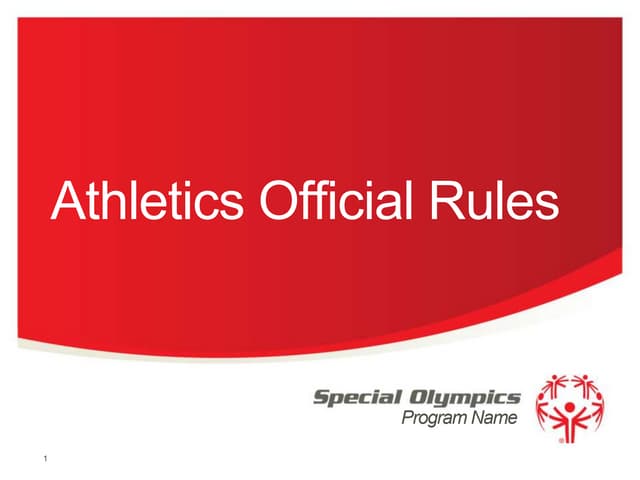 Athletics Rules and Regulations | PPTX