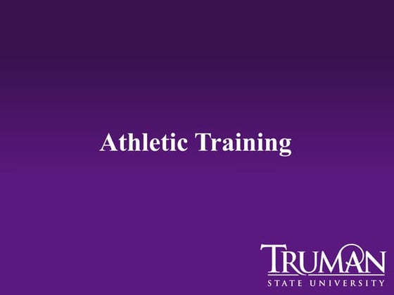 The Importance of an Athletic Trainer | PPT