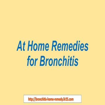 At home remedies for bronchitis | PPSX