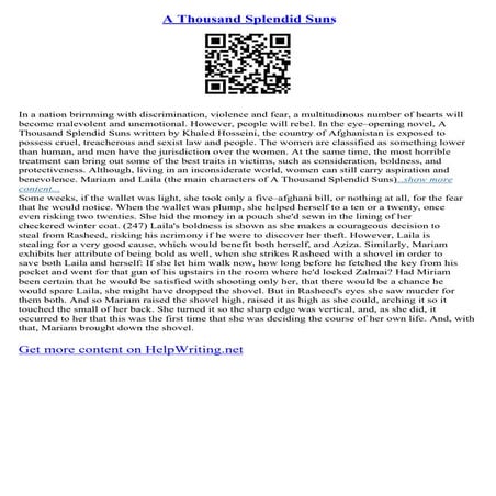 A Thousand Splendid Suns | PDF