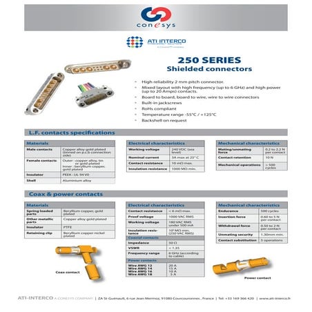 Ati 250 series answer to Nicomatic DMM | PDF