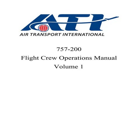 ATI 757 FCOM Vol 1.pdf | Aviation Industry | Industries