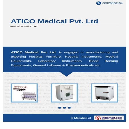 ATICO Medical Pvt. Ltd, Ambala , Laboratory Incubator | PDF