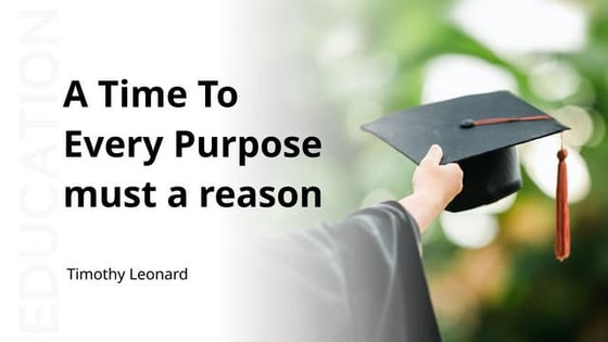 Timothy Leonard, Speaker at College