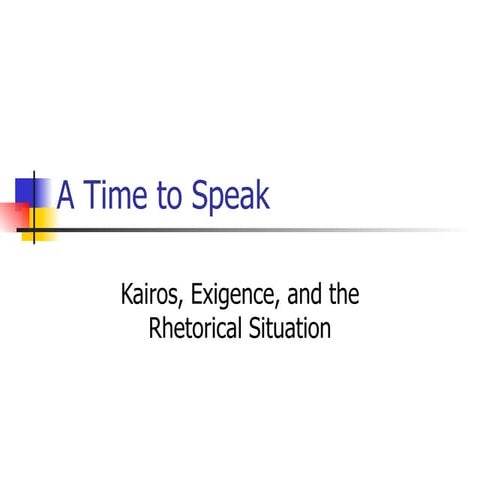 A Time To Speak | PPT