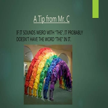 A Tip from Mr. C | PPTX