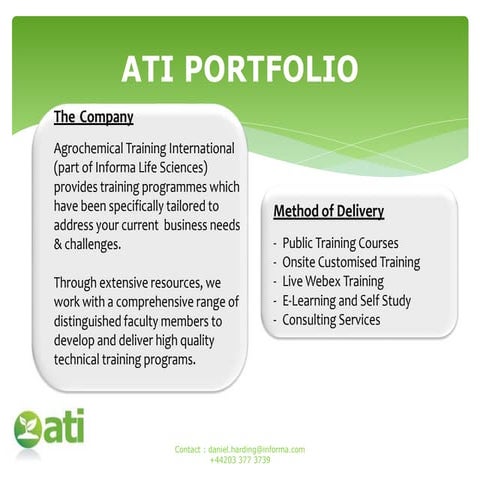 ATI portfolio 2015 | PPTX