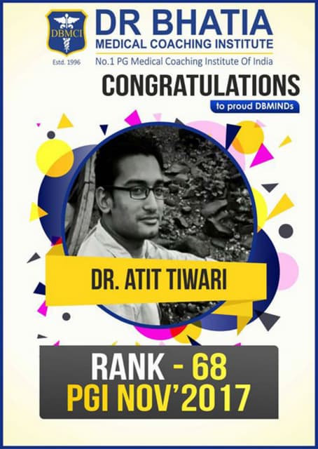 DBMIND Dr AIMIN BABY on securing Rank 7 in JIPMER Nov’17!!! | PDF