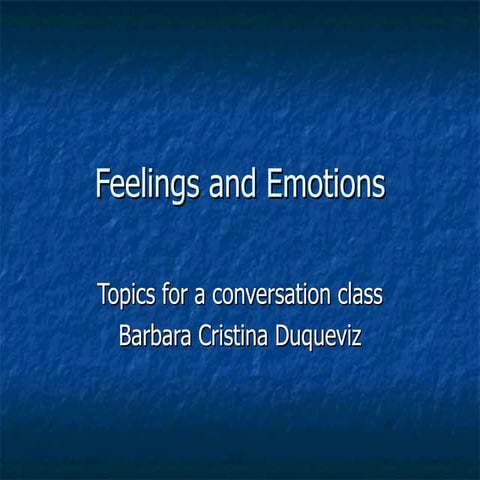 Feelings and Emotions | PPT
