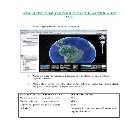 Atividade com o google earth | PDF