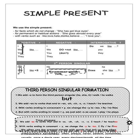 Atividade simple present | PDF