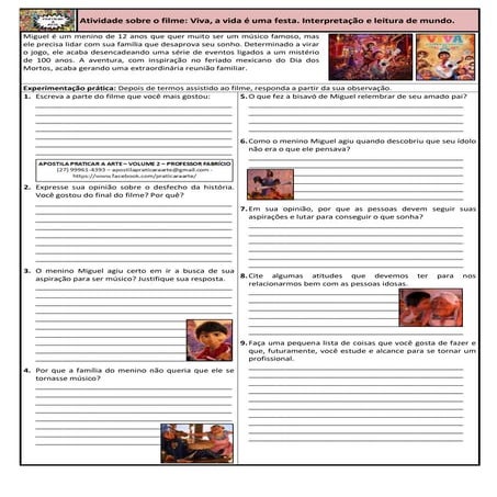 Atividade sobre o filme - Viva - A vida é uma festa.pdf