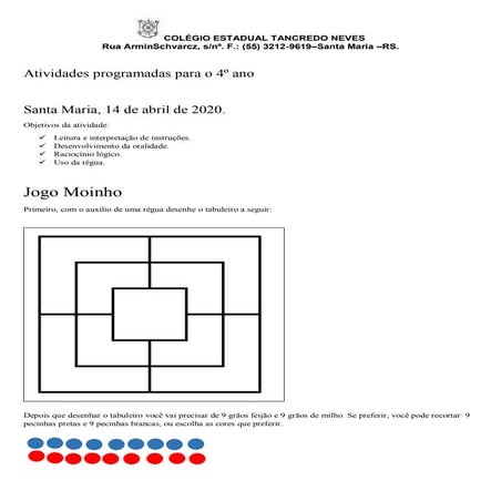 Atividades programadas 14 abril a 21 abril prof_iara_oliveira | PDF