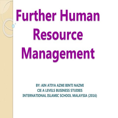further human resource management | PPTX