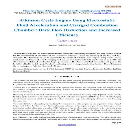 Atkinson Cycle Engine Using Electrostatic Fluid Acceleration and ...