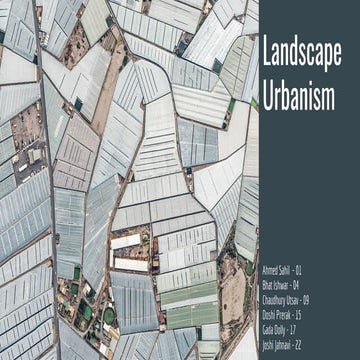 Landscape Urbanism | Architectural Theory | PDF