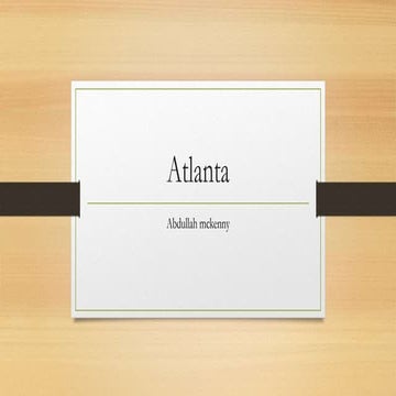 the city of Atlanta | PPTX