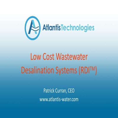 Atlantis Technologies, Series A Investor Presentation, 20140317 | PDF ...