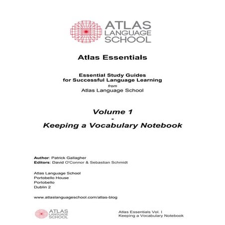Atlas essentials-volume-1-keeping-a-vocabulary-notebook- | PDF