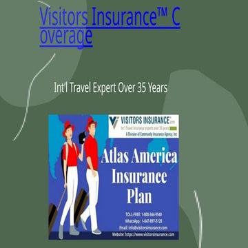 Atlas America Insurance for Visitors Insurance | PPTX