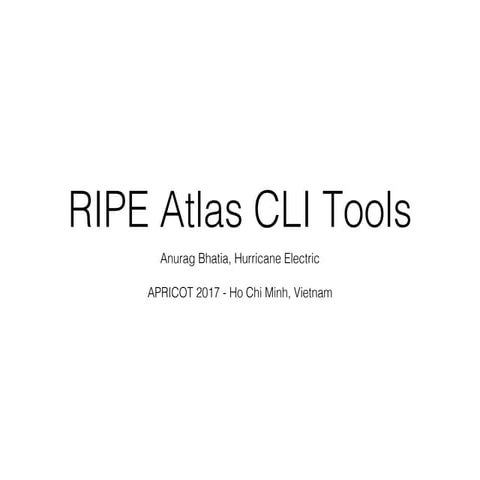 RIPE Atlas CLI Tools | PDF | Internet | Computing