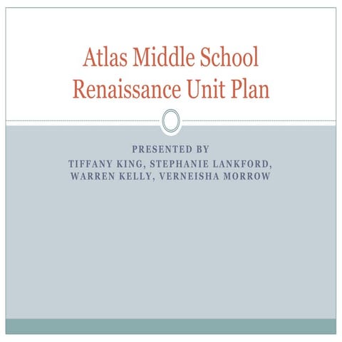 Atlas middle school renaissance unit plan | PPTX