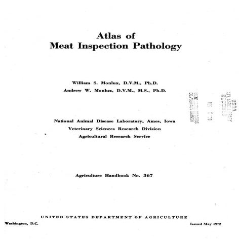 Atlas of meat inspection pathology | PDF