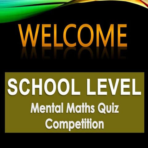 MENTAL MATHS QUIZ SAMPLE QUESTIONS AND ANSWERS | PPTX