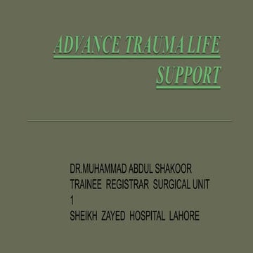 Initial Assessment and Management for Trauma | PPTX