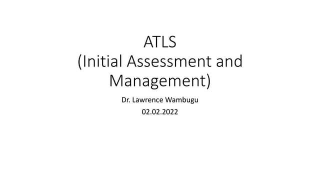 Chapter2 trauma assessment and management | PPT