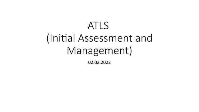 Chapter2 trauma assessment and management | PPT