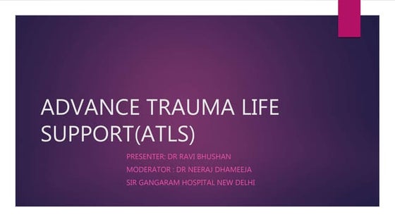 Atls (advance trauma life support) PRIMARY SURVEY | PPT