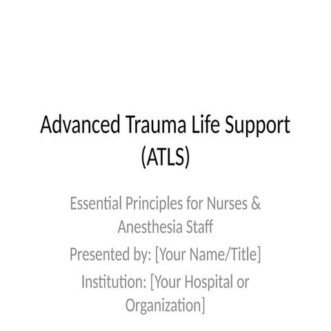 Atls Introduction | PPT