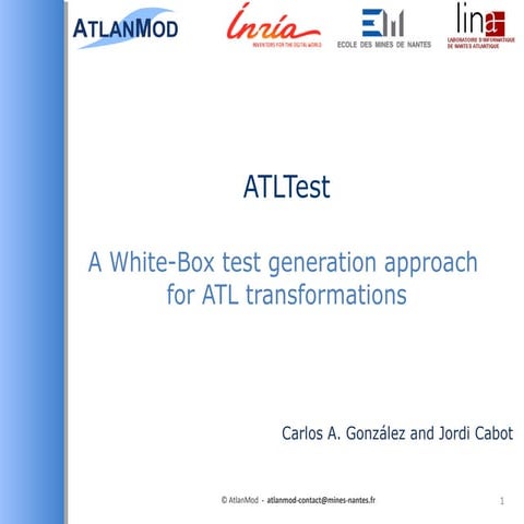 White Box Texting Of Atl Model Transformations Ppt