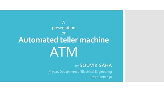 Case Study of ATM Processing System using UML Diagram | PPTX