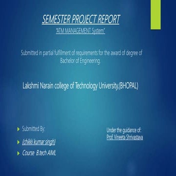ATM MANAGEMENT SYSTEM | PPTX