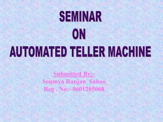 Case Study of ATM Processing System using UML Diagram | PPTX