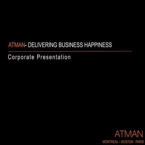 Atman Corporate Presentation | PPTX