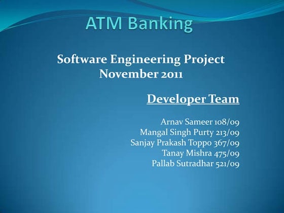 Atm Simulation Mini Project Using Python Programming Language Docx