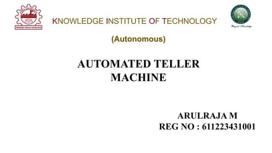 ATM and NDC Overview for eduction on ATM technology.pptx | Computing ...