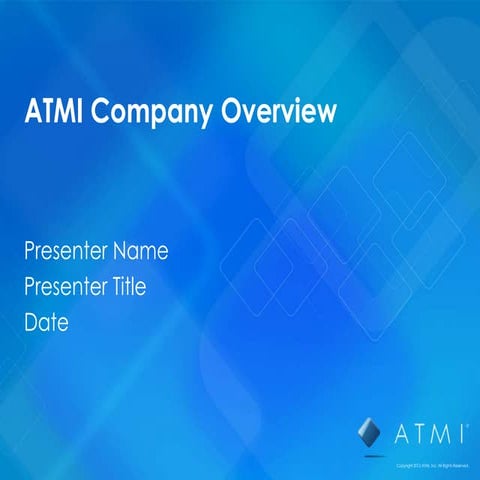 Atmi overview q3 2012 | PPTX