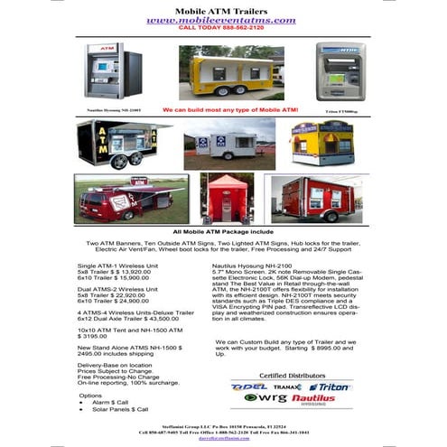 Atm Mobile Trailer Prices | PDF