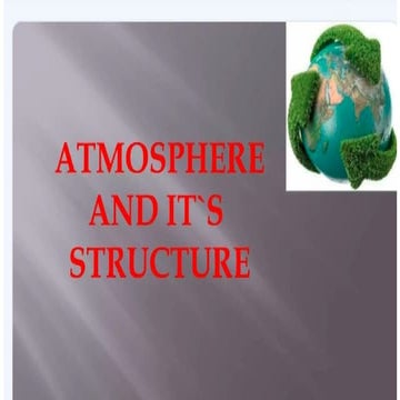 ATMOSPHERE function,properties and layers of atmosphere | PPTX